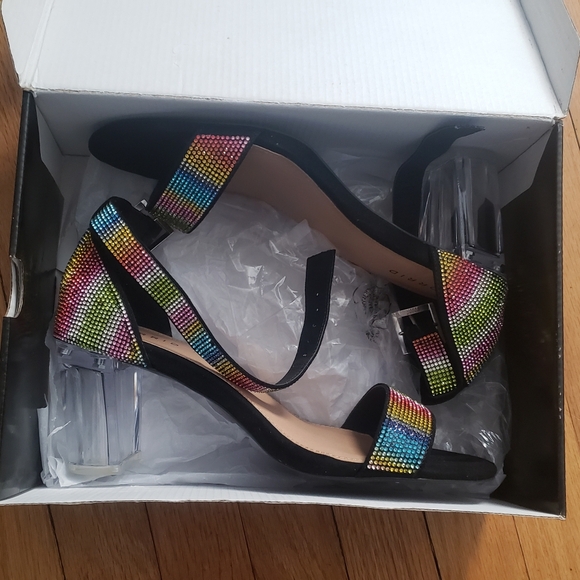 torrid | Shoes | Torrid Rainbow Clear Heel Strappy Nwb Wide | Poshmark